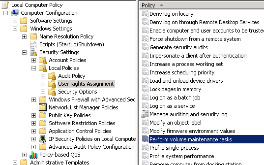 Perform Volume Maintenance task in database creation – Sql Server Powershell